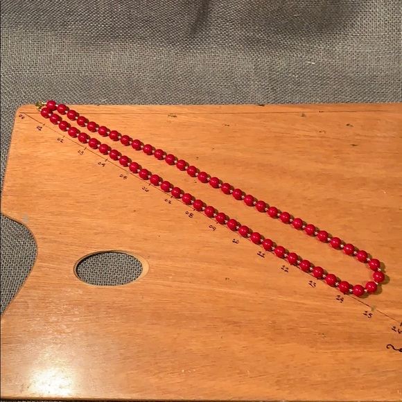 Jewelry | Vintage Long Red Beaded Necklace | Poshmark